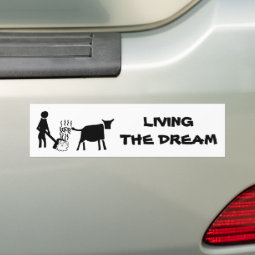 Living The Dream Bumper Sticker | Zazzle