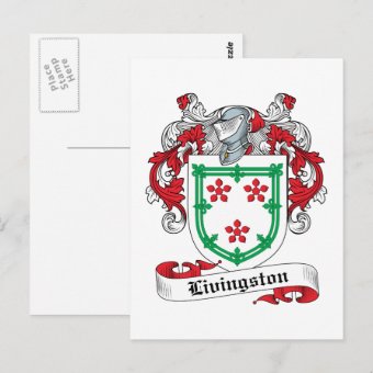 Livingston Family Crest Postcard | Zazzle