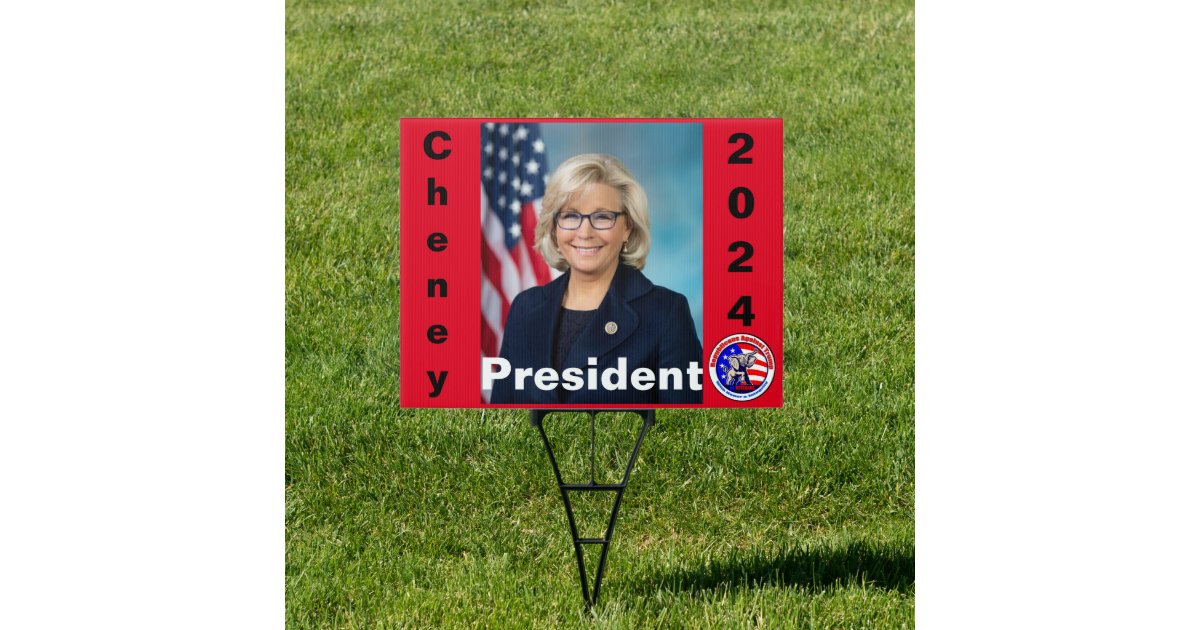 Liz Cheney 18" x 24" Yard Sign with H Frame | Zazzle