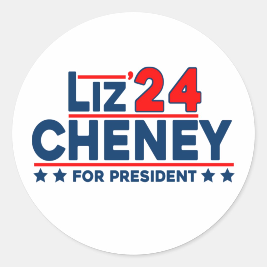 liz cheney 2024 for president classic round sticker | Zazzle