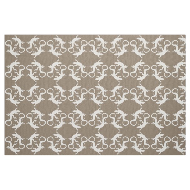 Gecko wildlife lizard reptile watercolor art fabric | Zazzle.com