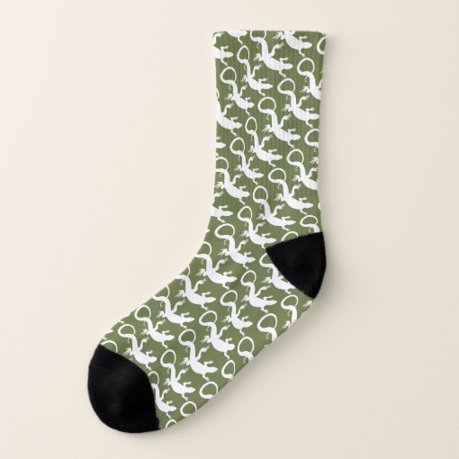 Lizard Art Socks Cool Reptile Socks Customize | Zazzle