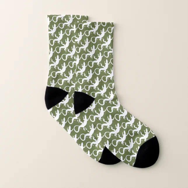 Lizard Art Socks Cool Reptile Socks Customize | Zazzle