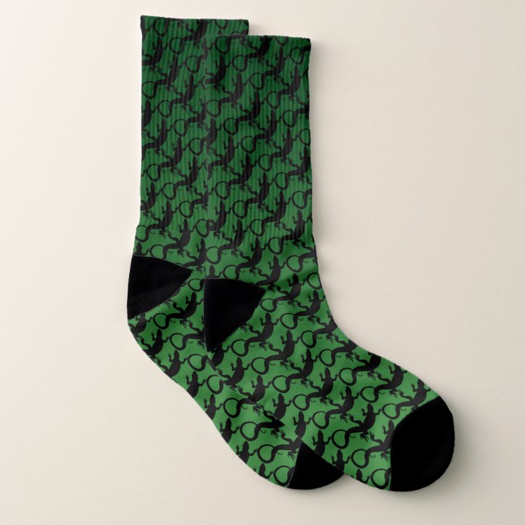 Lizard Art Socks Cool Reptile Socks Customize | Zazzle