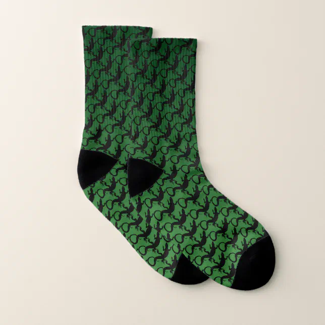 Lizard Art Socks Cool Reptile Socks Customize | Zazzle