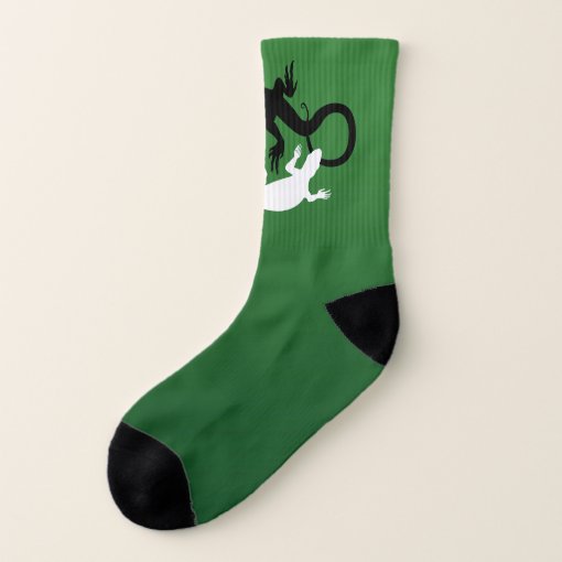 Lizard Art Socks Yin Yang Reptile Socks Custom | Zazzle