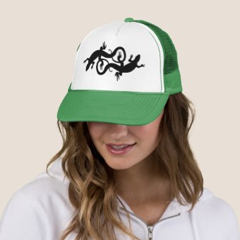 Lizard Art Trucker Cap Reptile Caps & Hats | Zazzle