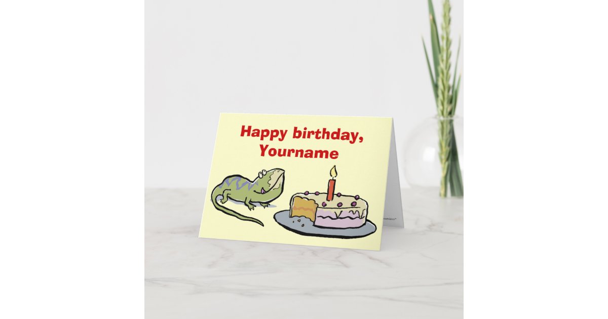 lizard birthday card | Zazzle