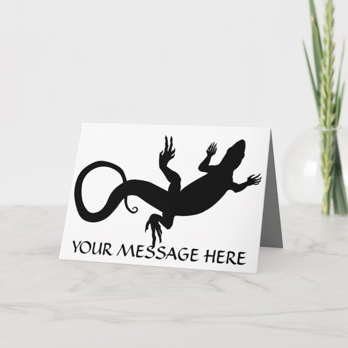 Lizard Card Reptile Art Blank Greeting Card Custom | Zazzle.com