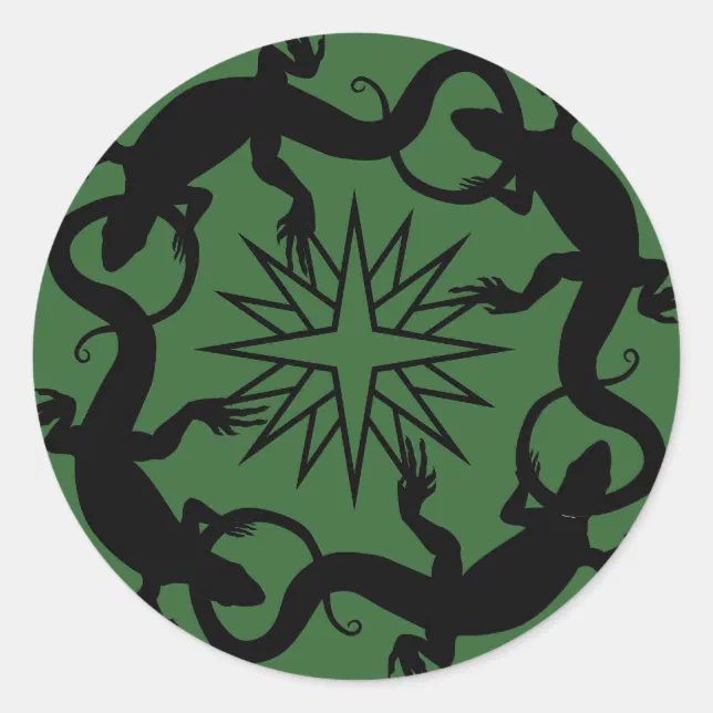 Lizard Stickers Cool Retro Reptile Art Stickers | Zazzle