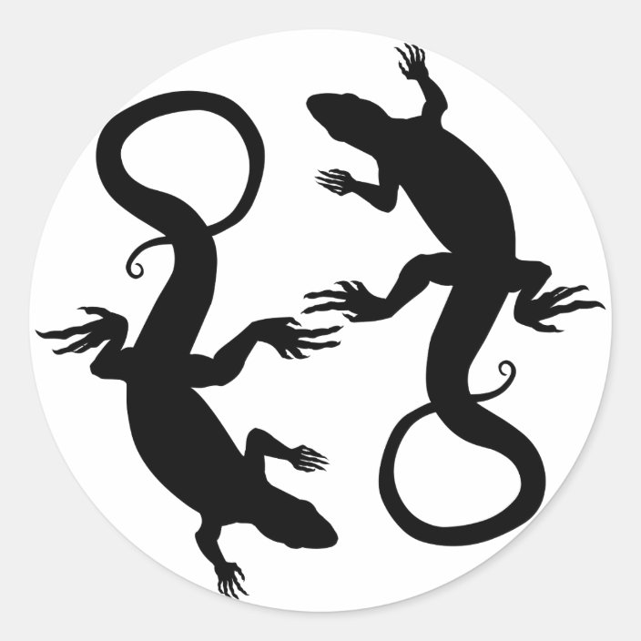 Lizard Stickers Cool Retro Reptile Art Stickers | Zazzle.com