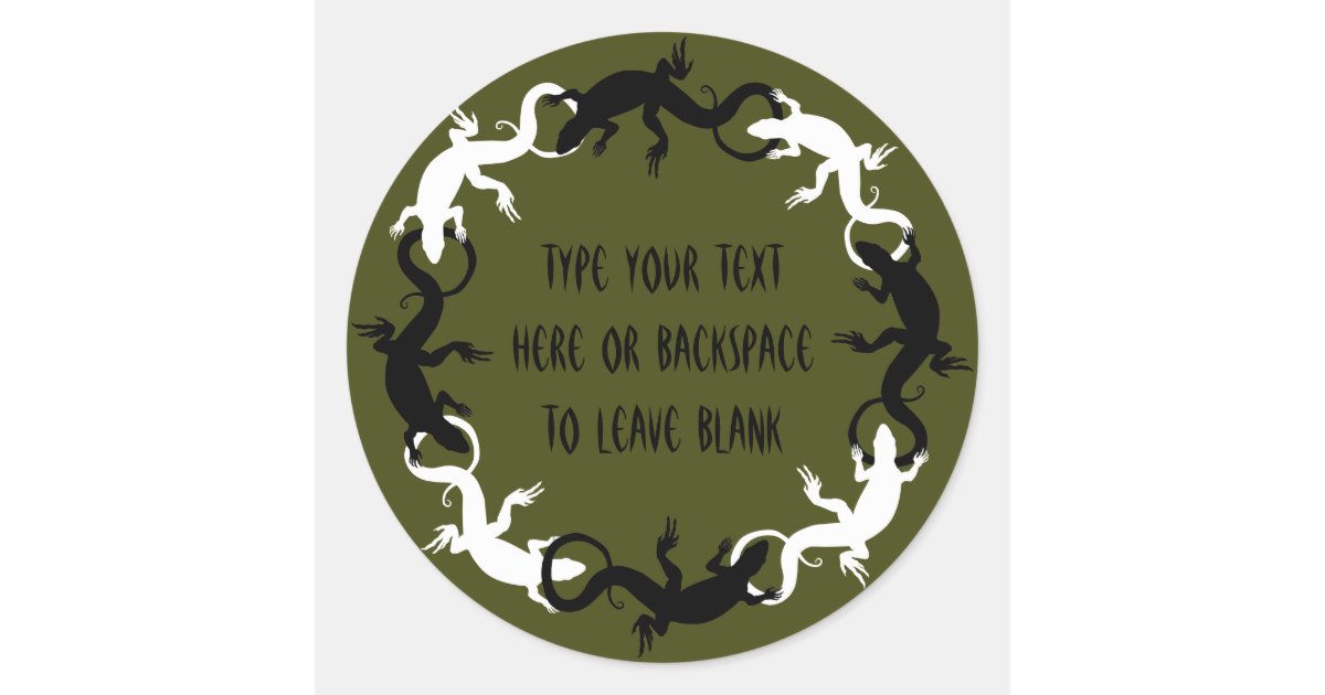 Lizard Stickers Personalized Lizard Art Stickers | Zazzle