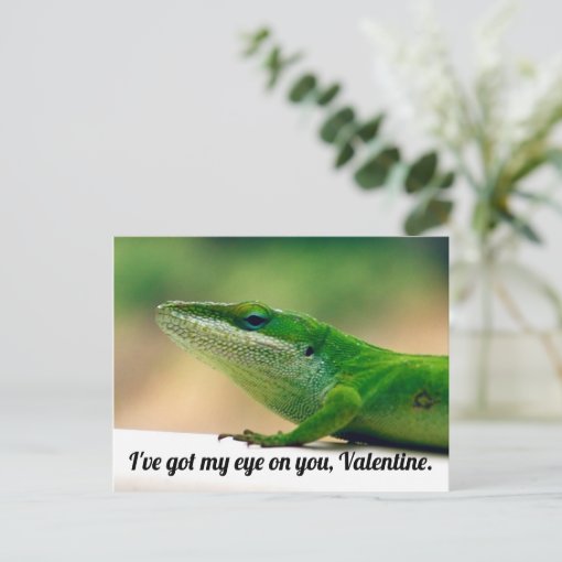 Lizard Valentine Postcard | Zazzle