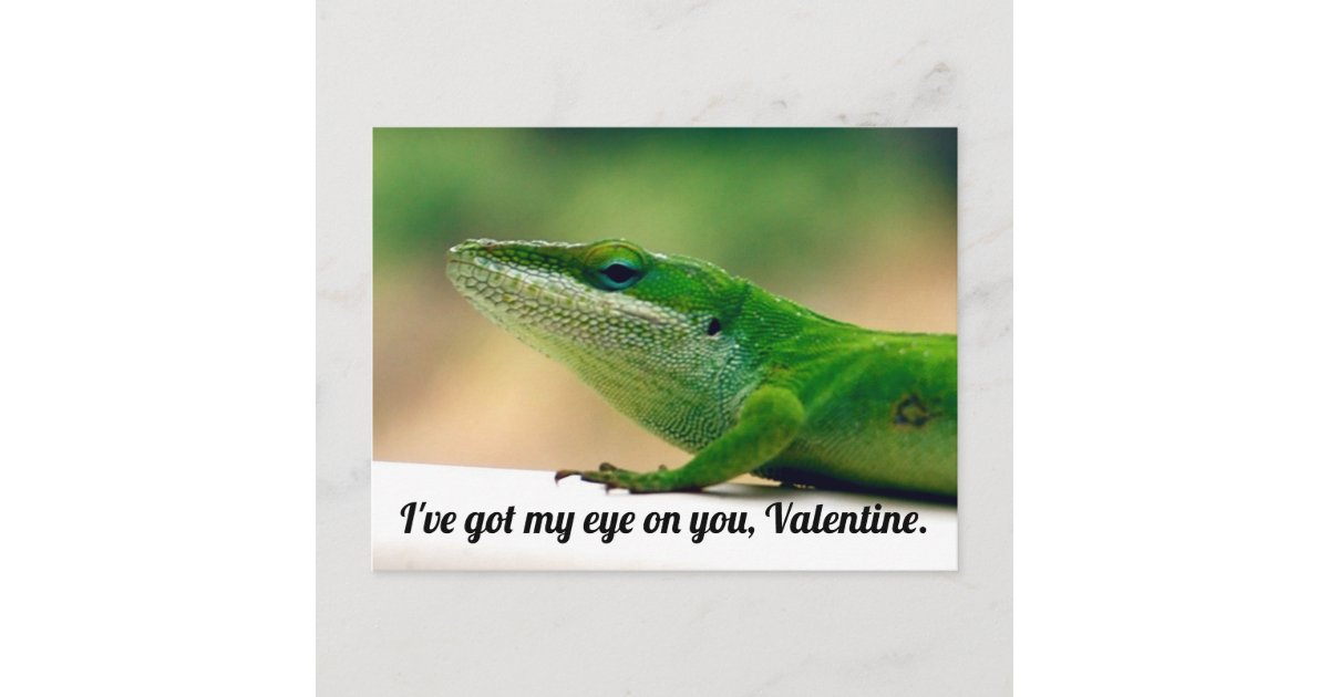 Lizard Valentine Postcard | Zazzle