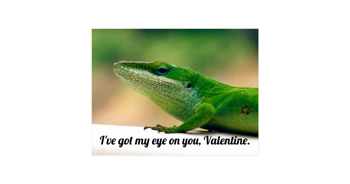 Lizard Valentine Postcard | Zazzle.com