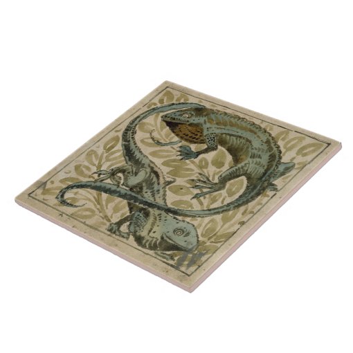 Lizards, design for a tile (w/c on paper) | Zazzle