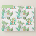 Llama and Cactus Watercolor Set - 3 Color Coded File Folder | Zazzle