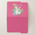 Llama and Cactus Watercolor Set - 3 Color Coded File Folder | Zazzle