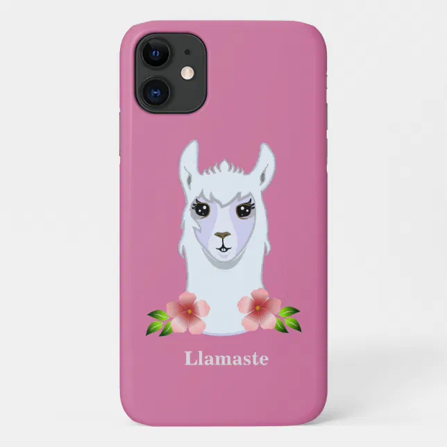 Llama and flowers on rose gold Case-Mate iPhone case | Zazzle