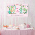 Llama & Cactus Girls Custom Birthday Party Welcome Banner | Zazzle
