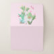 Llama & Cactus Watercolor Set - White Pink Yellow File Folder | Zazzle