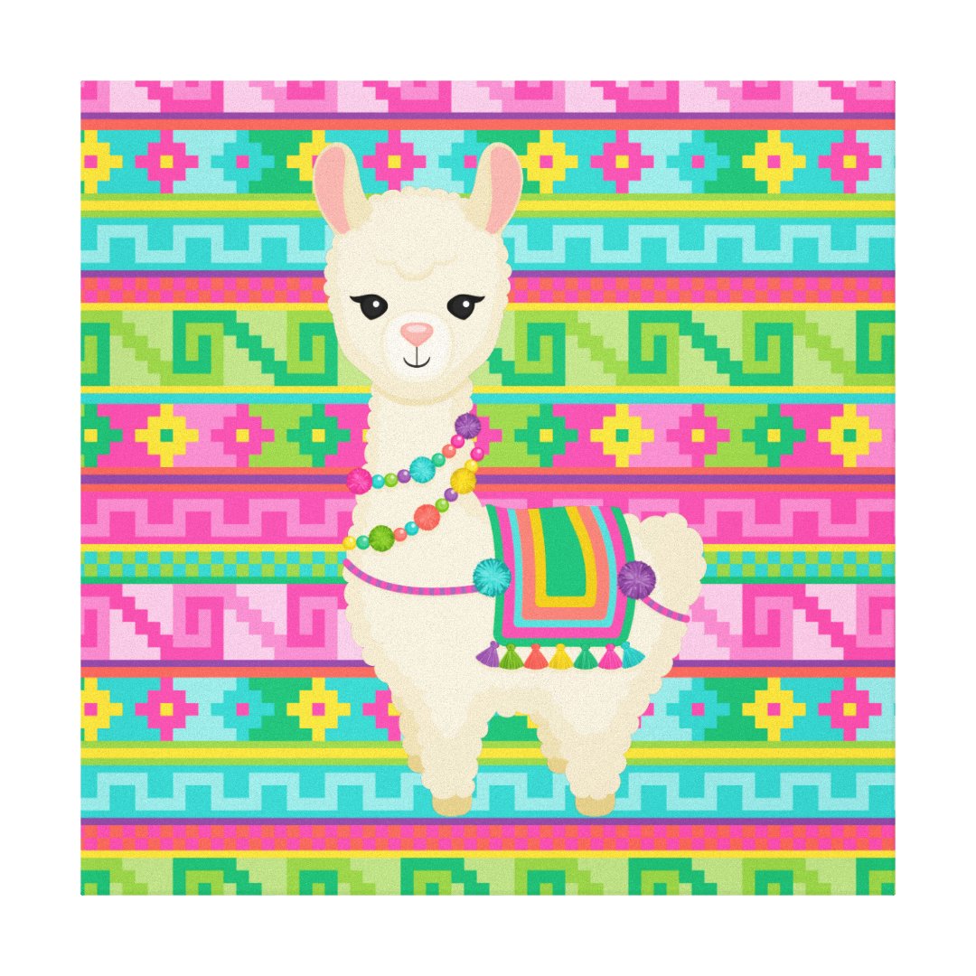 llama canvas print | Zazzle
