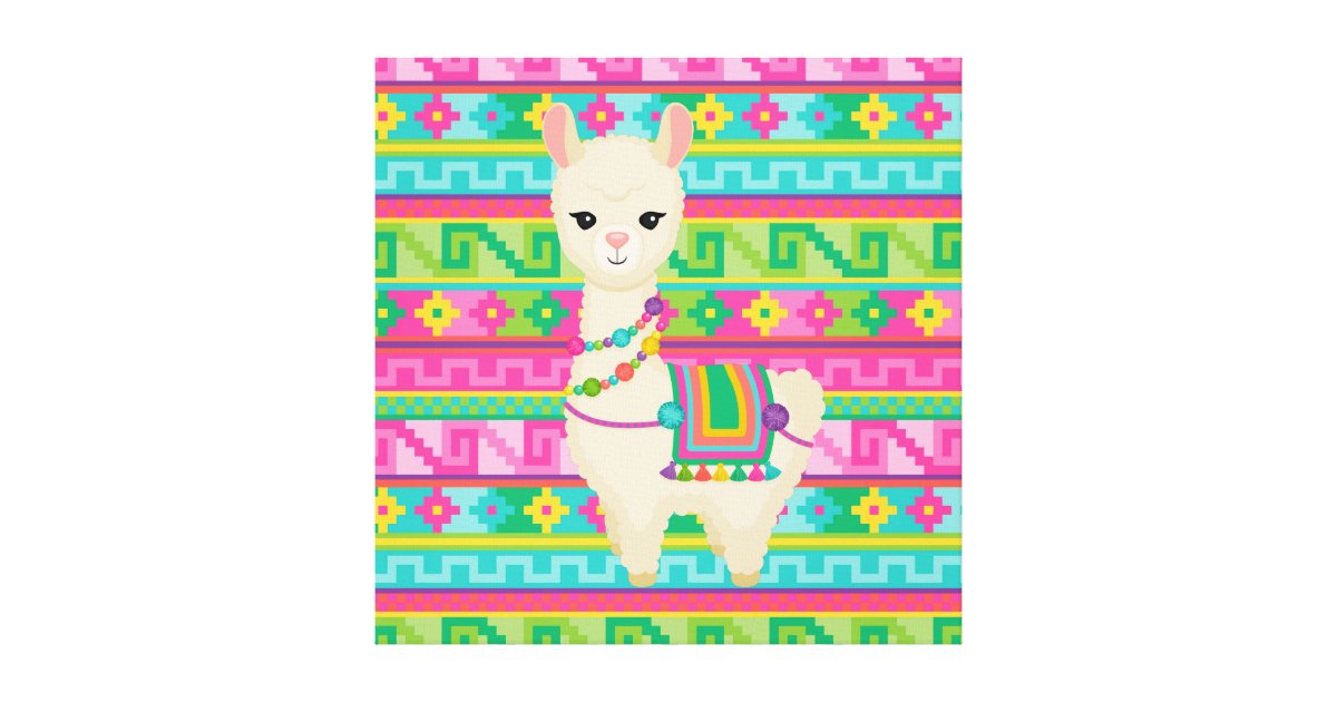 llama canvas print | Zazzle