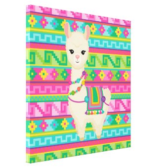 llama canvas print | Zazzle