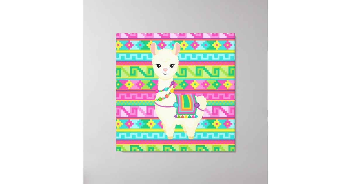 llama canvas print | Zazzle