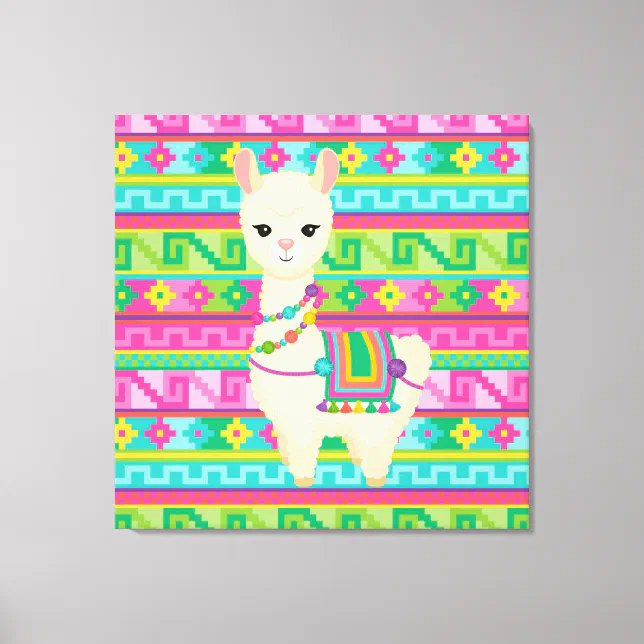 llama canvas print | Zazzle