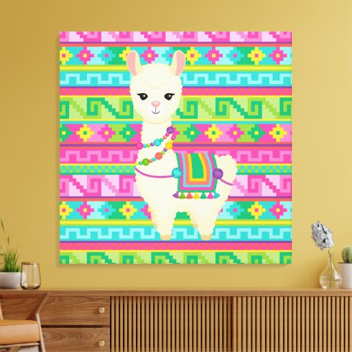 llama canvas print | Zazzle
