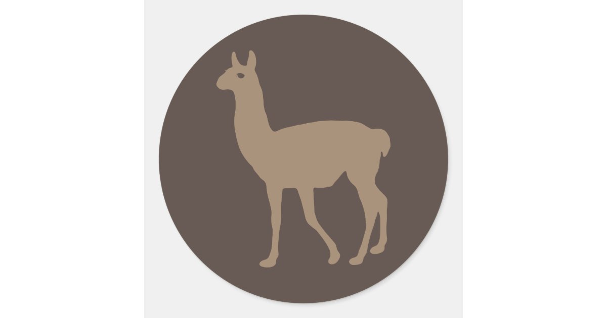 Llama Classic Round Sticker | Zazzle