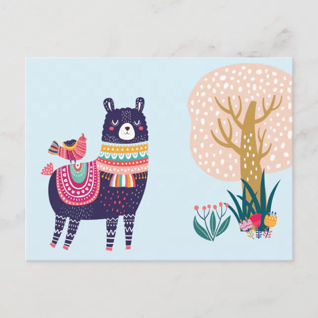 Llama Cute Postcard | Zazzle