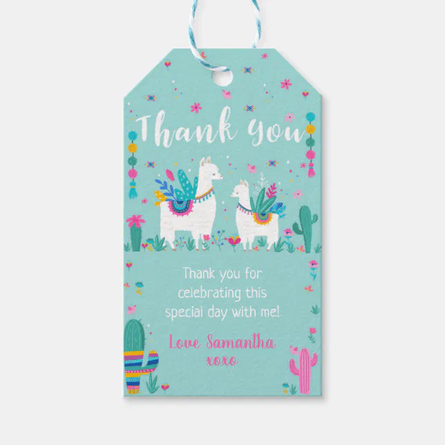 Llama Favor Tags - Fiesta Favor Tag | Zazzle