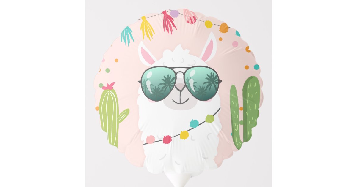 LLama Fiesta Decor Birthday Girl Party Mexican Balloon | Zazzle