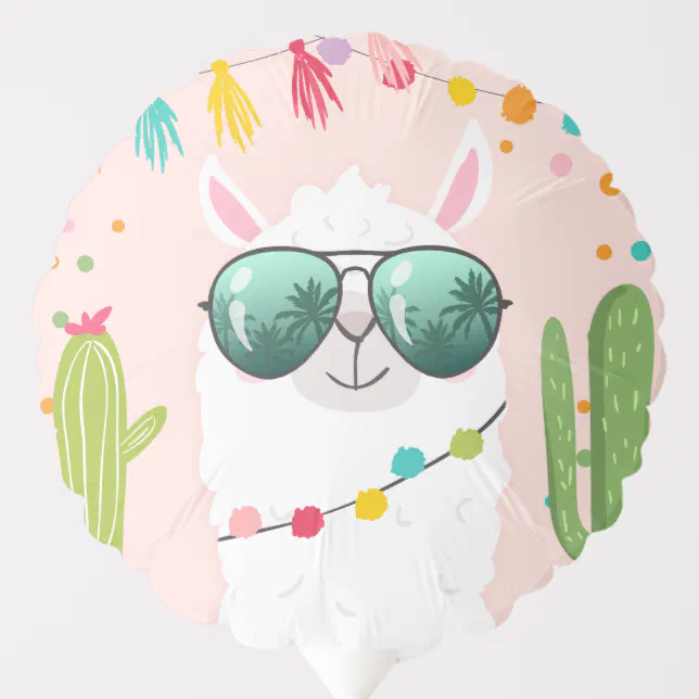 LLama Fiesta Decor Birthday Girl Party Mexican Balloon | Zazzle