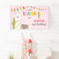 Llama fun birthday banner Fiesta Mexican Alpaca | Zazzle