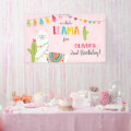 Llama fun birthday banner Fiesta Mexican Alpaca | Zazzle