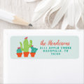 Llama Fun Birthday Party Cactus Return Address Label | Zazzle