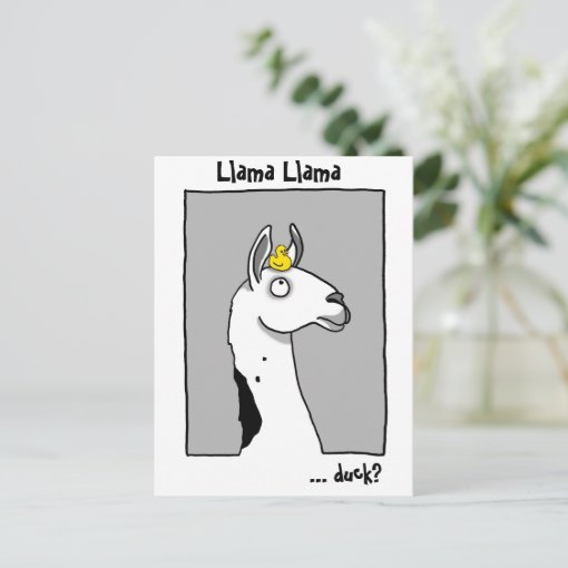 Llama Llama duck Postcard | Zazzle