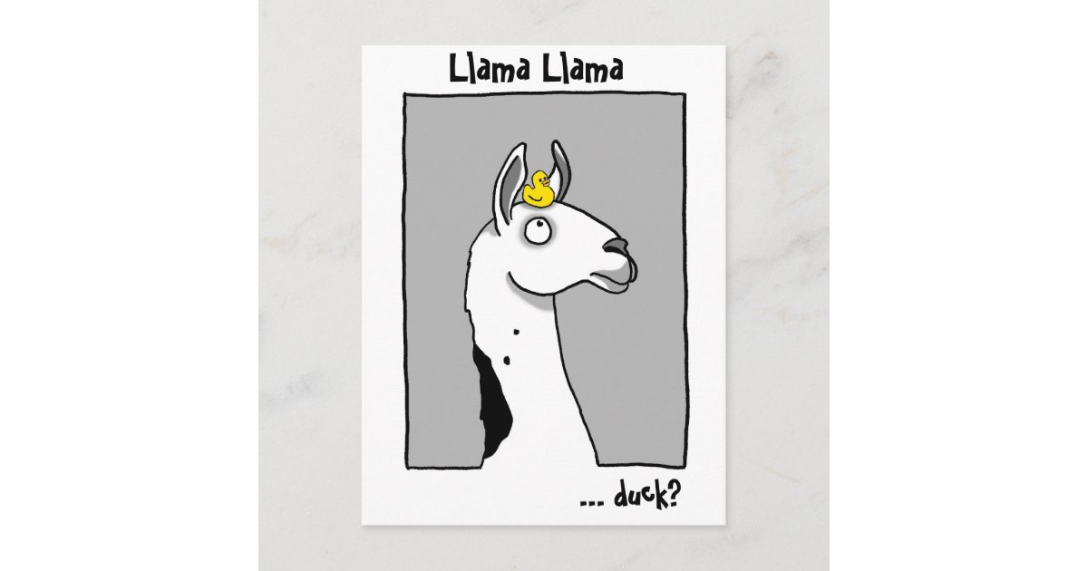 Llama Llama duck Postcard | Zazzle