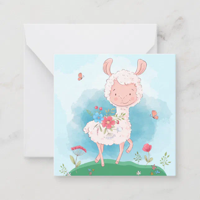 Llama Note Card | Zazzle