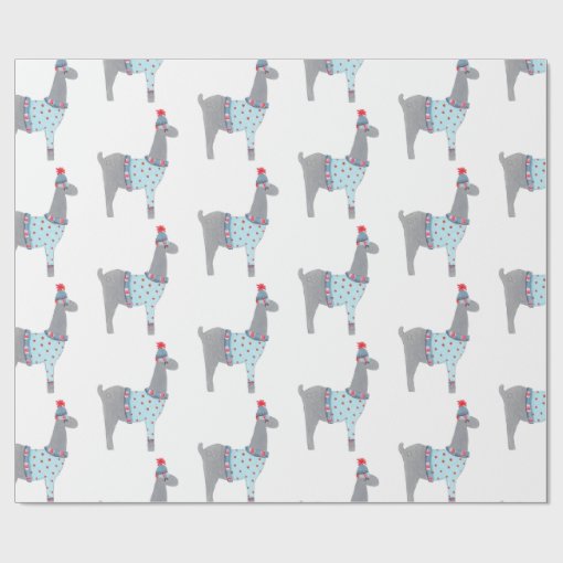 Llama themed Christmas Wrapping Paper | Zazzle