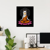 Llama Yoga Zen Alpaca Meditation Animal Poster | Zazzle