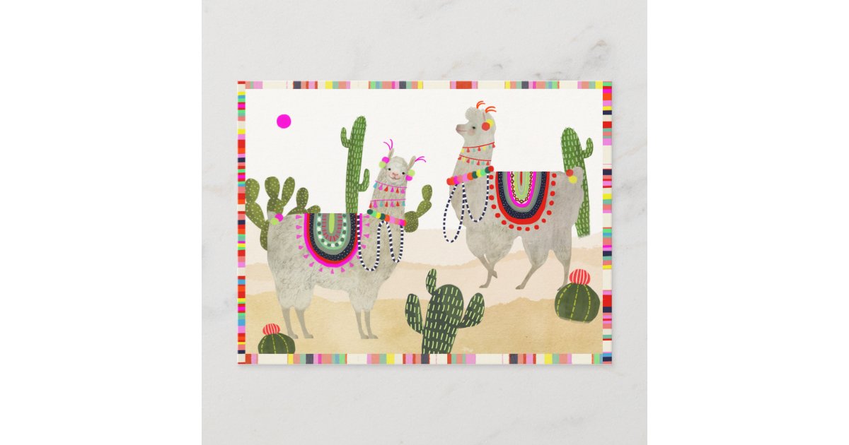 Llamarama Collection | Cute Lllamas Postcard | Zazzle