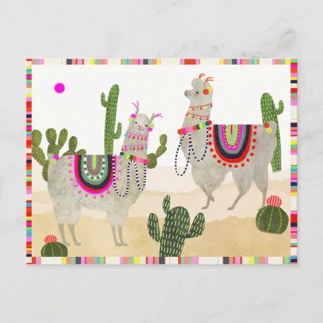 Llamarama Collection | Cute Lllamas Postcard | Zazzle