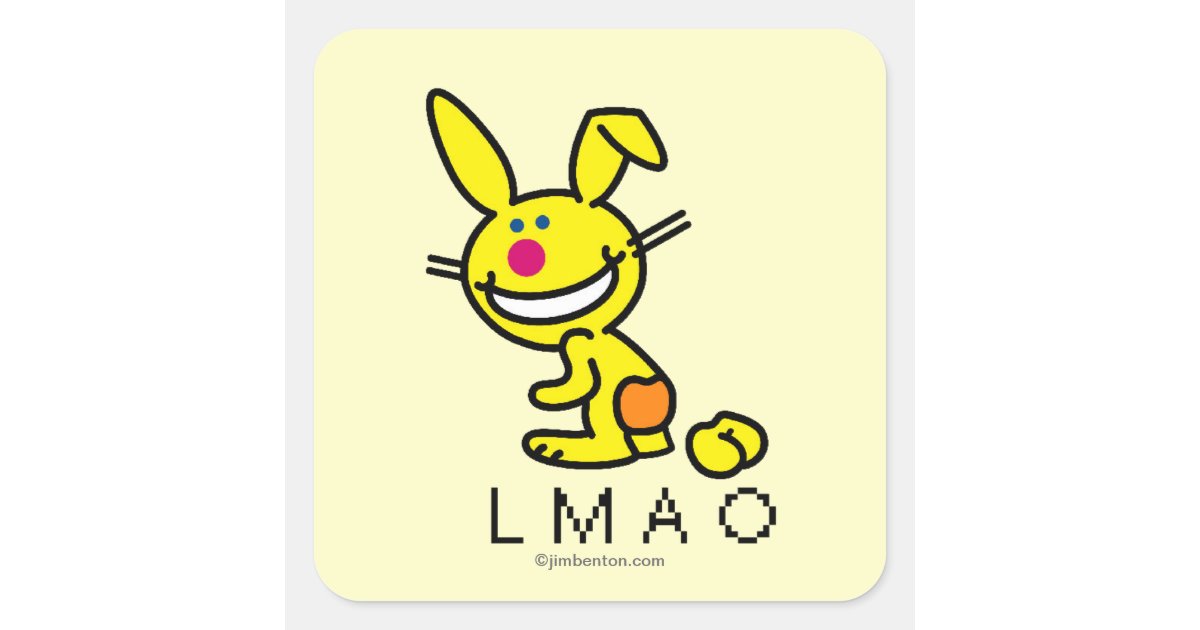 LMAO SQUARE STICKER | Zazzle
