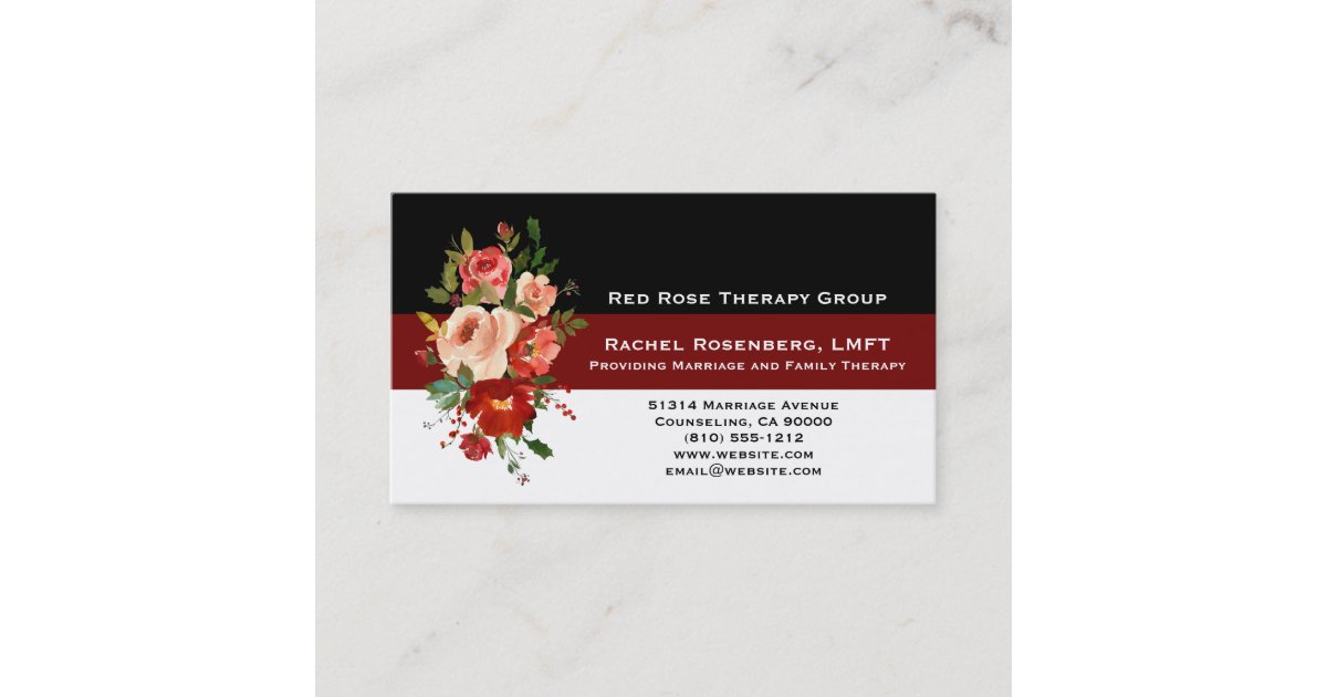LMFT Licensed Marriage and Family Therapist Busine Business Card | Zazzle