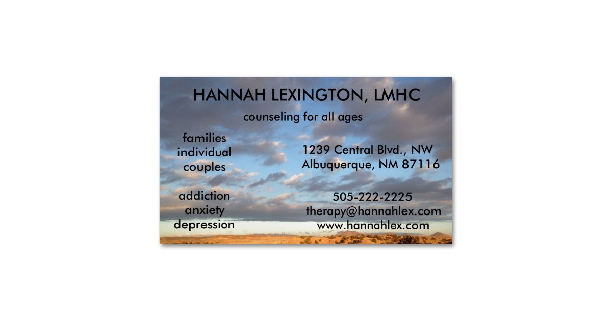 LMHC Counselor Magnet, advertising networking Business Card Magnet | Zazzle