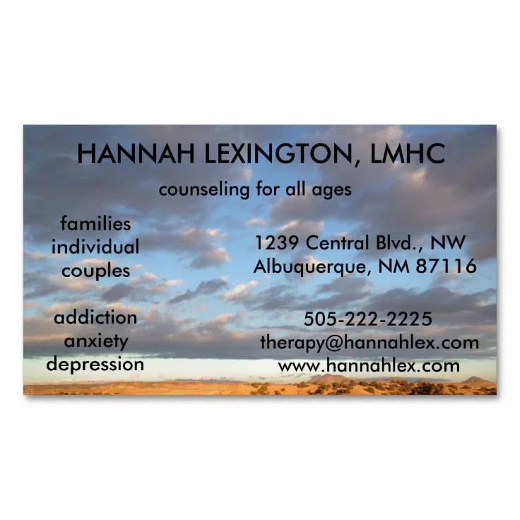 LMHC Counselor Magnet, advertising networking Business Card Magnet | Zazzle